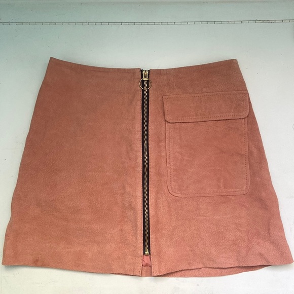 Source Unknown | Skirts | Vintage Mod Suede Zip Front Mini Skirt | Poshmark